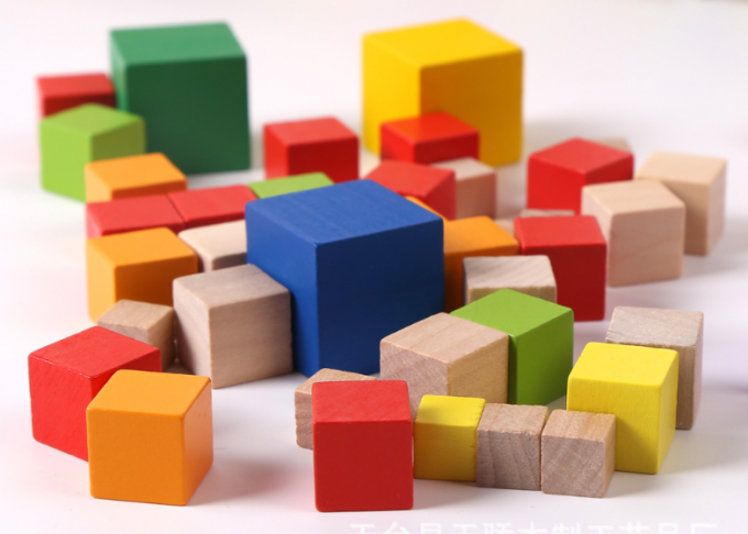Natural color multi-colored wooden suare cubes blocks for children DIY ... Natural color multi-colored wooden suare cubes blocks for children DIY ...